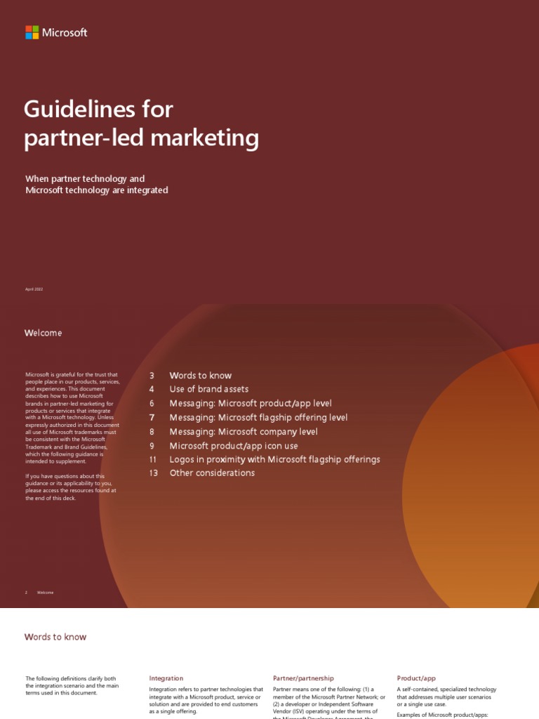 Microsoft Partner Branding Guidelines | PDF | Microsoft | Icon (Computing)