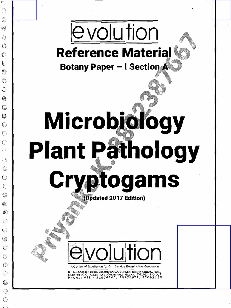 Microbiology Plant Pathology Cryptogams (@upsc - PDF) | PDF