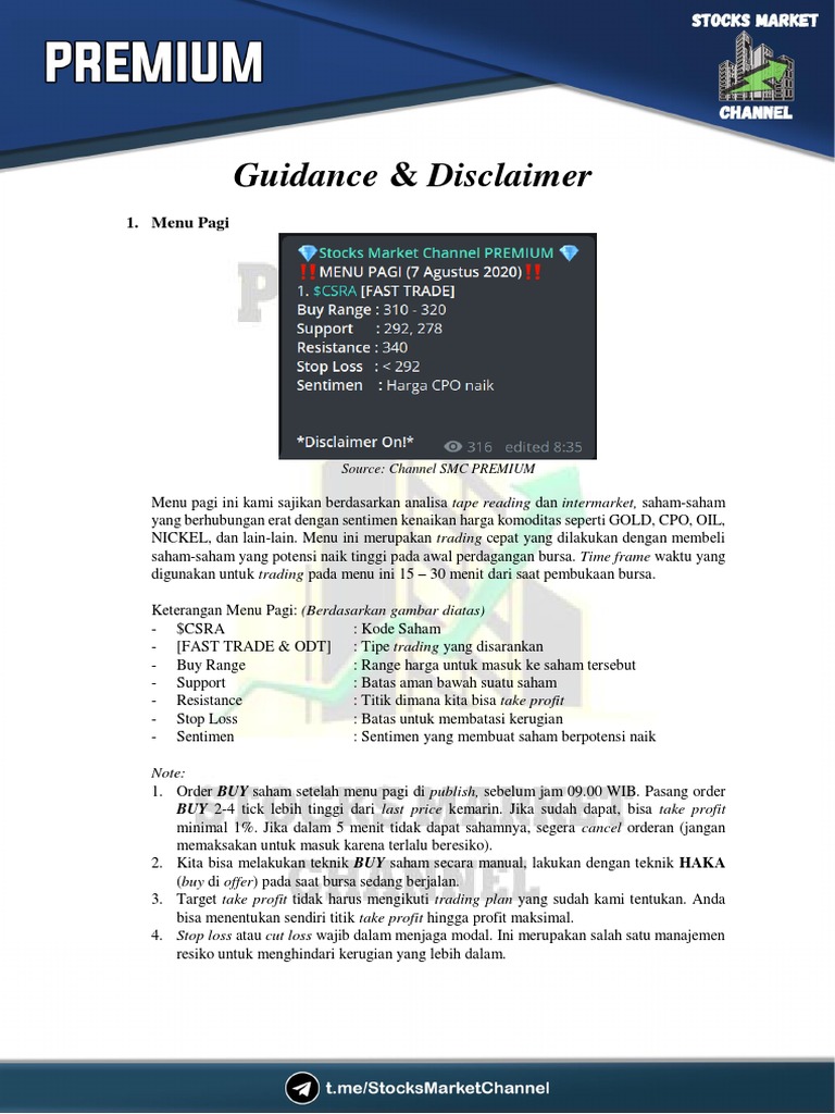 Guidance & Disclaimer | PDF