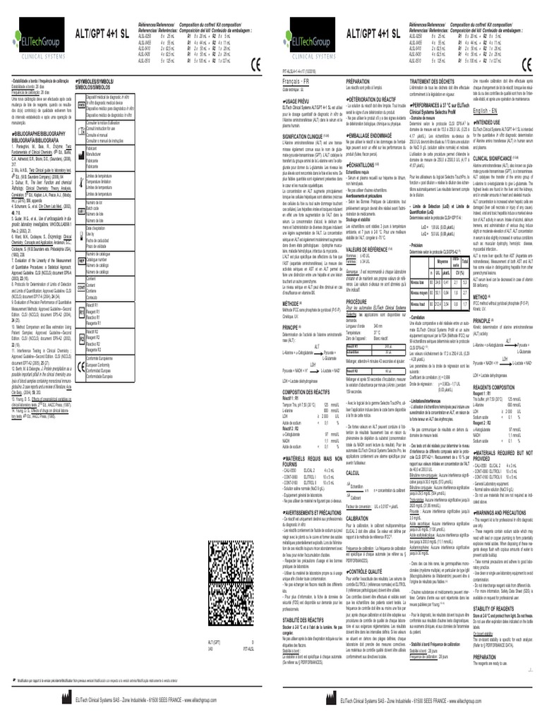 Composition du Kit ALT/GPT 4+1 SL | PDF