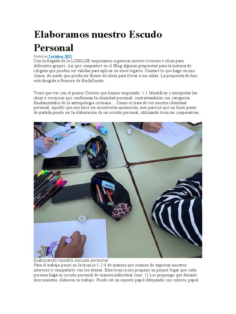 Creación Del Escudo Personal | PDF