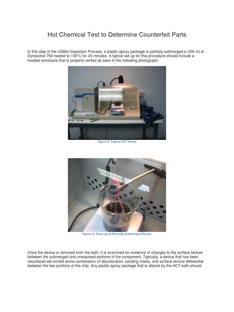 Hot Chemical Test | Download Free PDF | Authentication