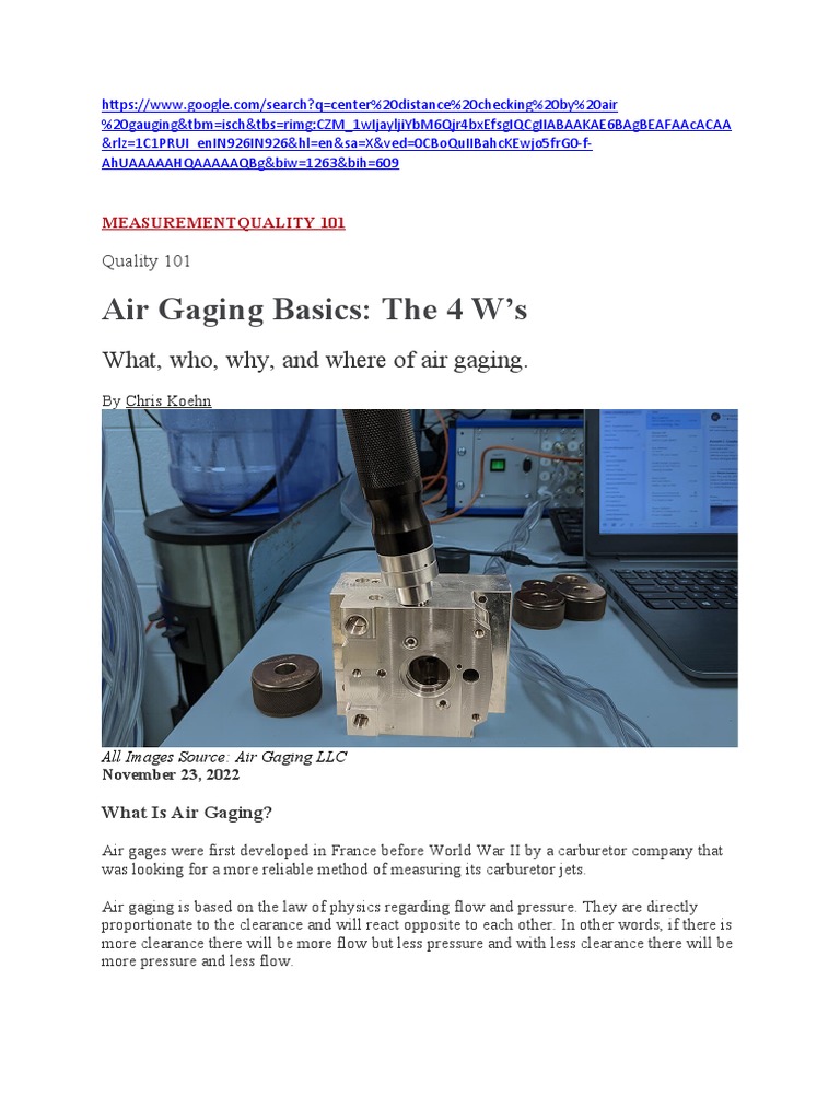 Air Gauging Baiscs | PDF | Grinding (Abrasive Cutting)
