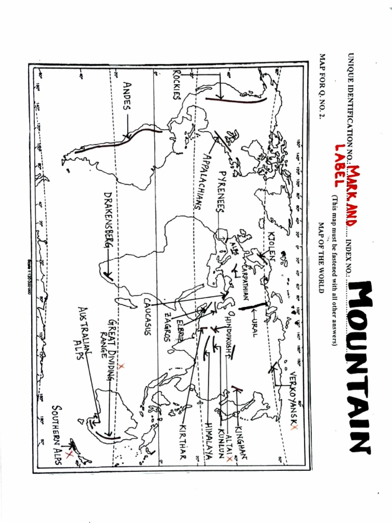 Class 11 Map Work 2023-24-1 | PDF | Earth Sciences | Physical Geography