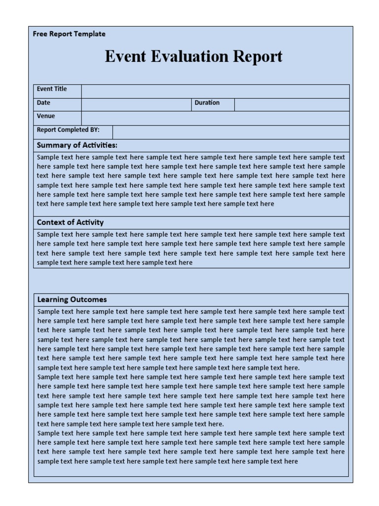 Free Report Template | PDF