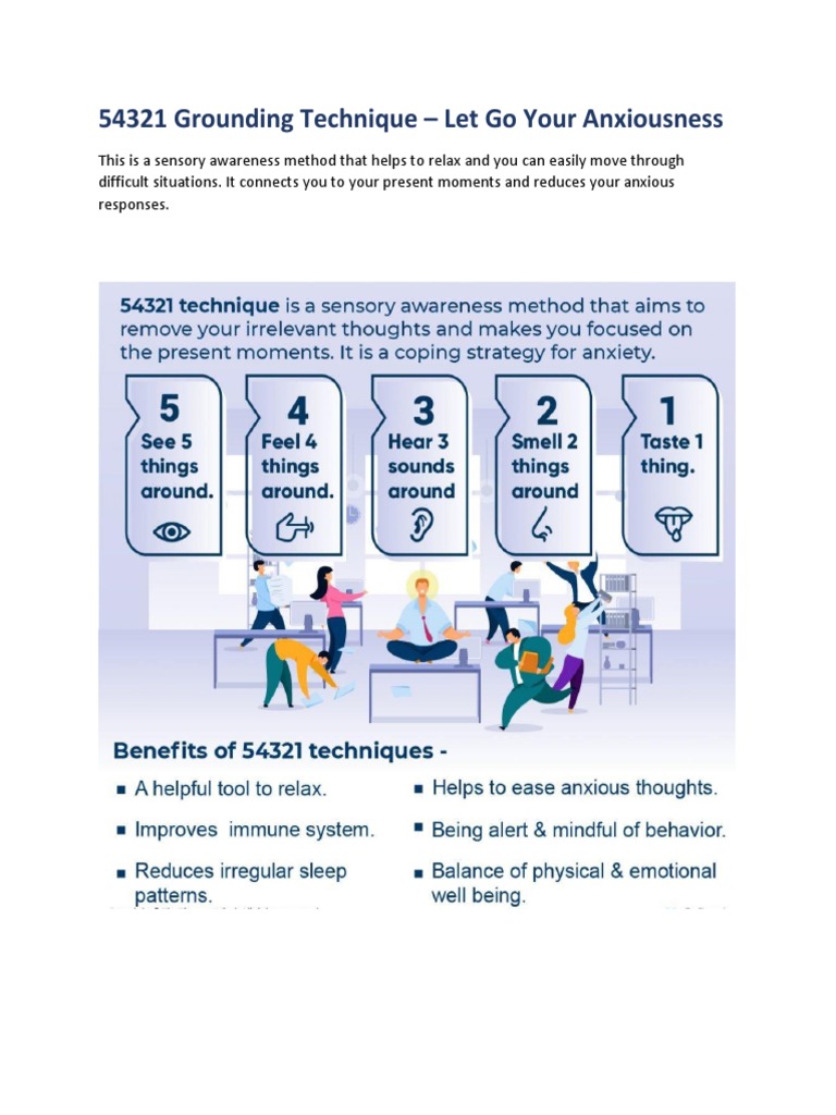 Calm Your Mind: 54321 Technique | PDF | Career & Growth | Self-Improvement