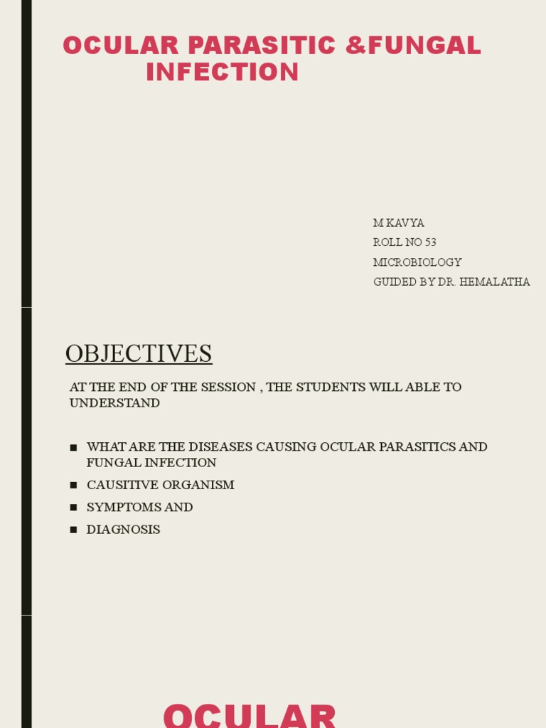 Ocular Parasitic Infection | PDF | Human Eye | Contact Lens