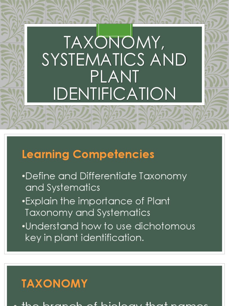 Taxonomy Systematics and Dichotomous Key | PDF | Taxonomy (Biology ...