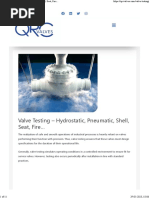 Hydrostatic Valve Pressure Testing Guide | PDF | Valve | Calibration