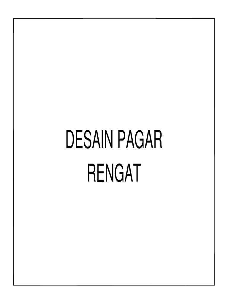Desain Pagar | PDF