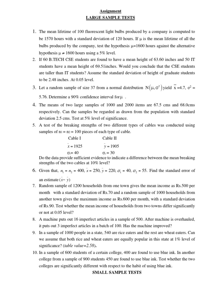 Assignment III | PDF | Statistical Significance | Standard Deviation