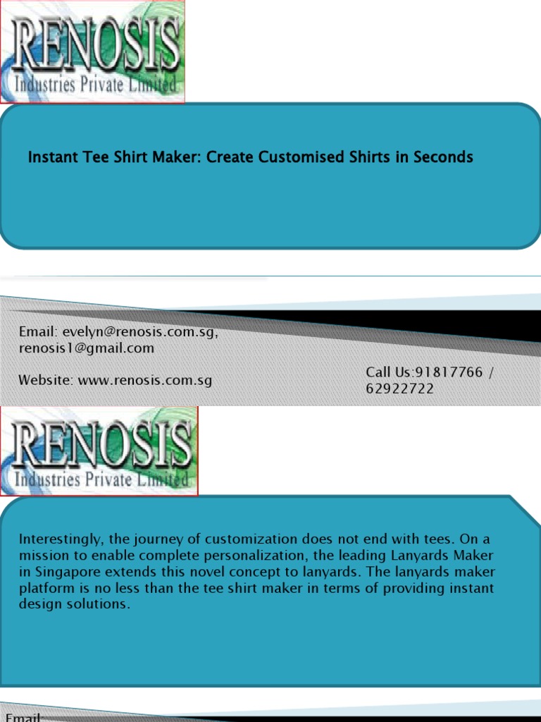 Instant Tee Shirt Maker: Create Customised Shirts in Seconds | PDF