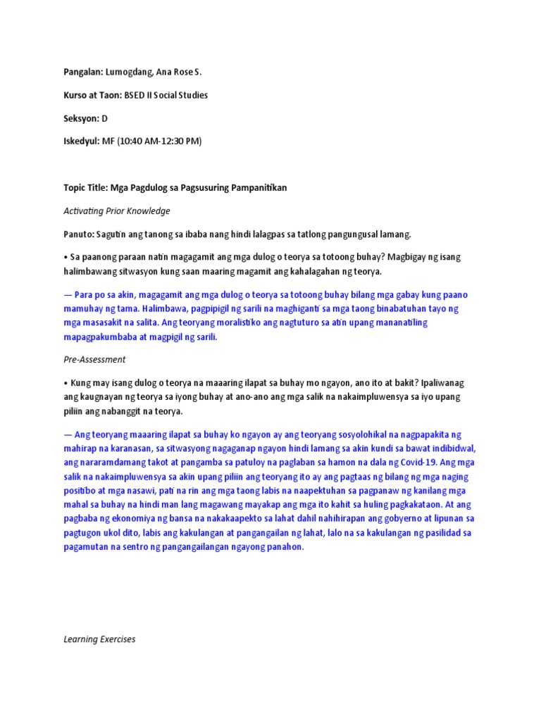 FIL 3 Mga Pagdulog sa Pagsusuring Pampanitikan | PDF