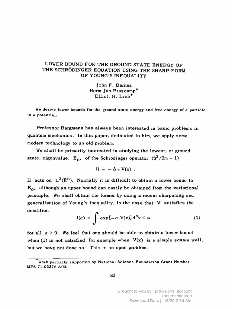 Barnes | PDF | Schrödinger Equation | Normal Distribution