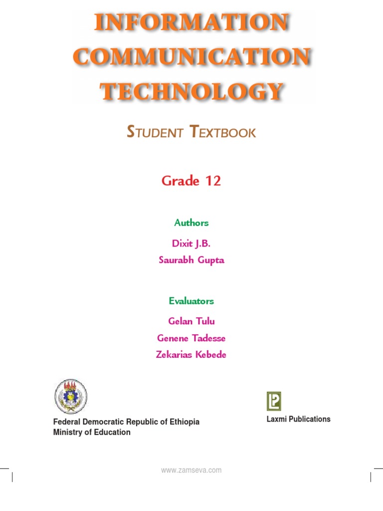 Information Communication Technology: Grade 12 | PDF | Educational ...