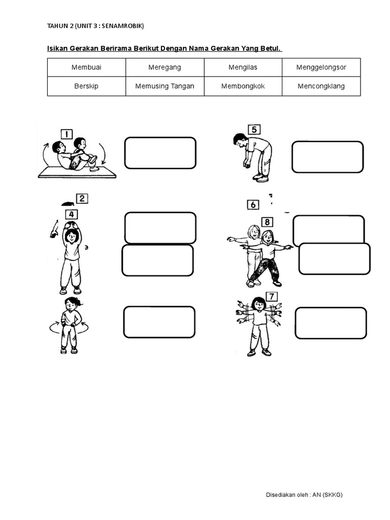 Modul PJPK Tahun 2 - (Unit 3 Senamrobik) | PDF