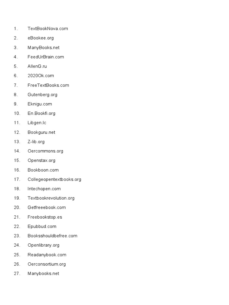 Free eBook and Textbook Resources | PDF