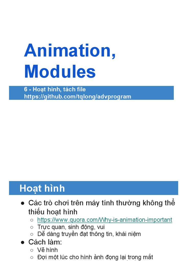 w07 - Lec06 Animation Project | PDF