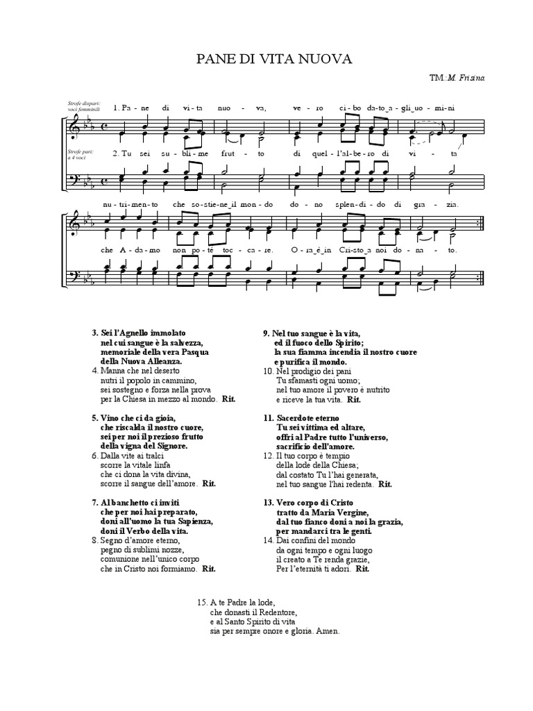 Pane Di Vita Nuova - Frisina | PDF