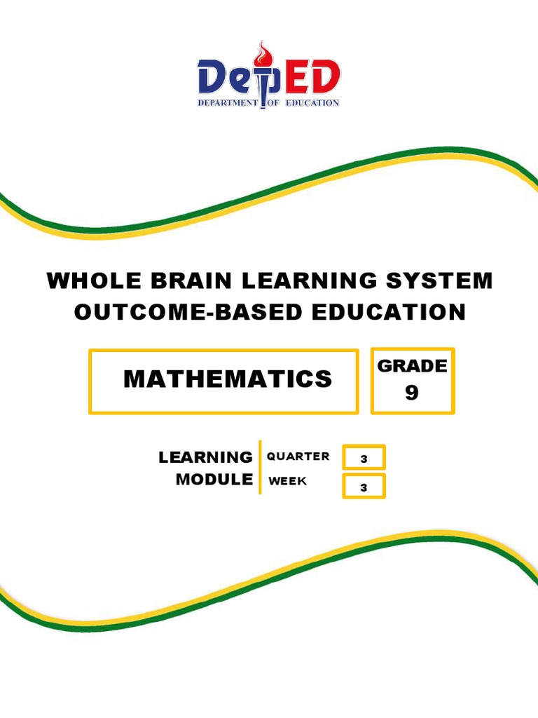 Grade-9 MATH Q3 WEEK3 Module | PDF | Triangle | Perpendicular