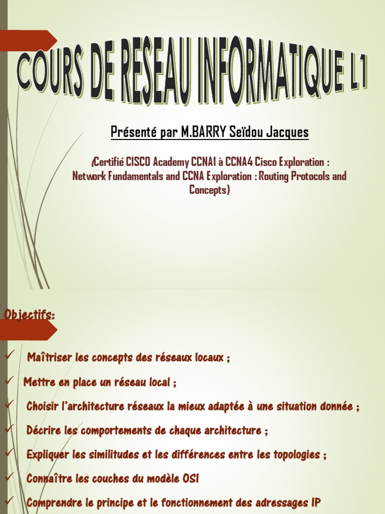 Chap1 Généralités Sur Les Réseaux Informatiques | PDF | Topologie de réseau | Réseau informatique