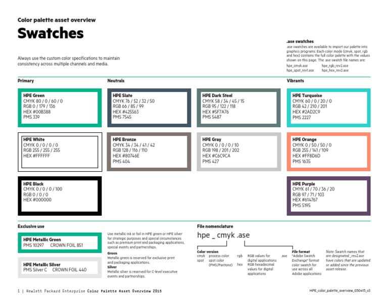 HPE Color Palette Asset Overview 050415 | PDF | Computing ...
