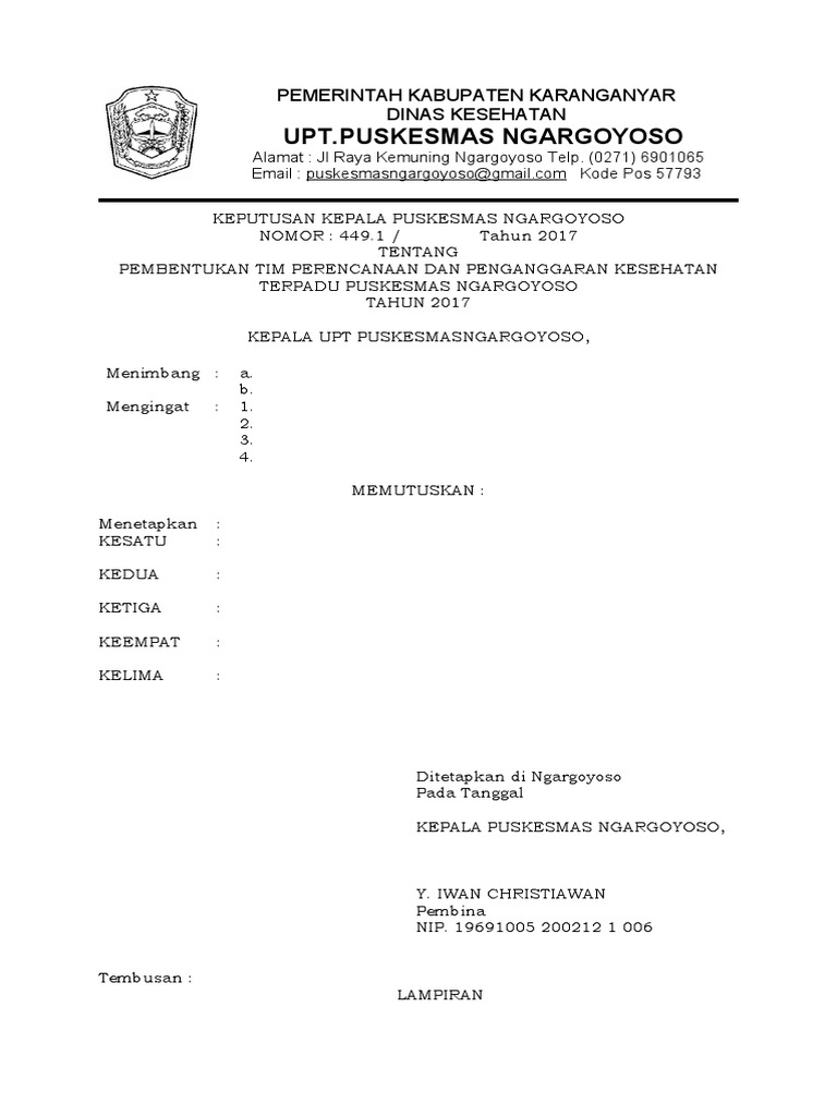 Format SK Anyar | PDF