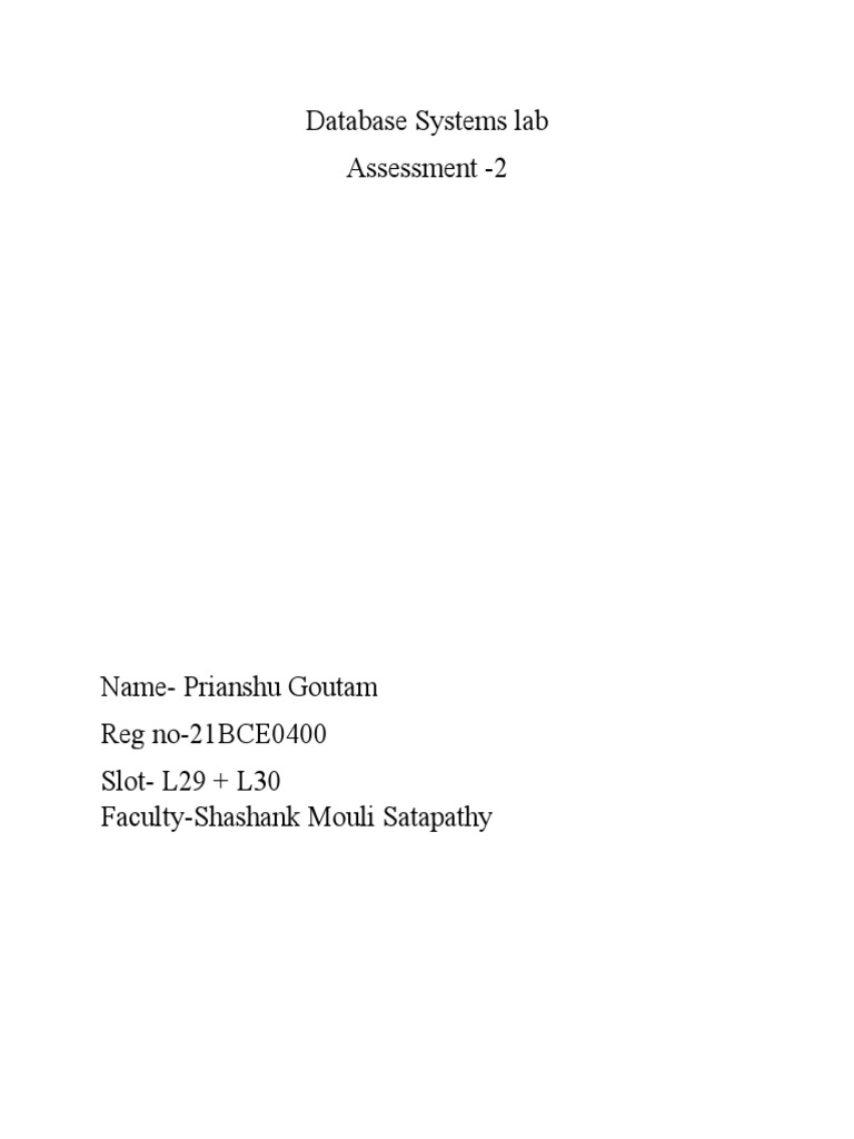 Database Systems Lab 2 | PDF | Salary | Social Security Number