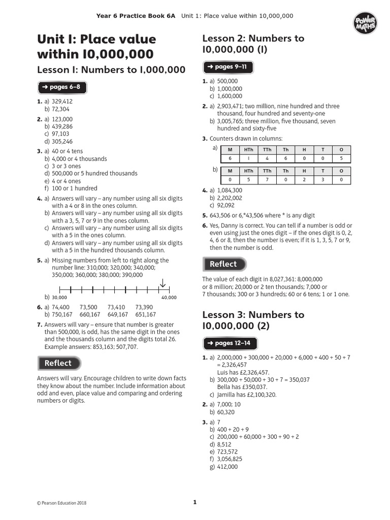 Power Maths Y6 Answers | PDF | Division (Mathematics) | Elementary ...