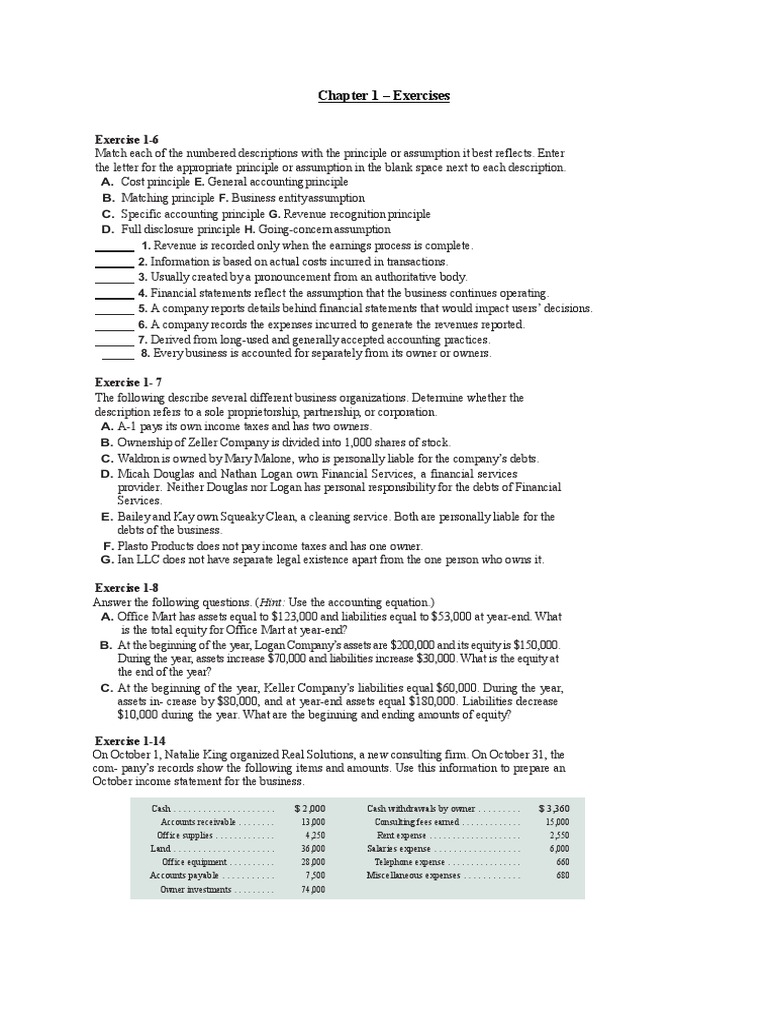 Ch1 - Exercises | Download Free PDF | Equity (Finance) | Economies