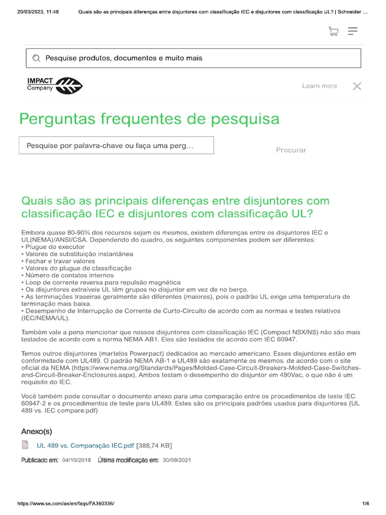 UL 489 e IEC 60947-2 - PARTE2 | PDF