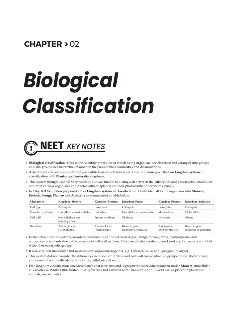 2. Biological Classification | PDF | Fungus | Protozoa