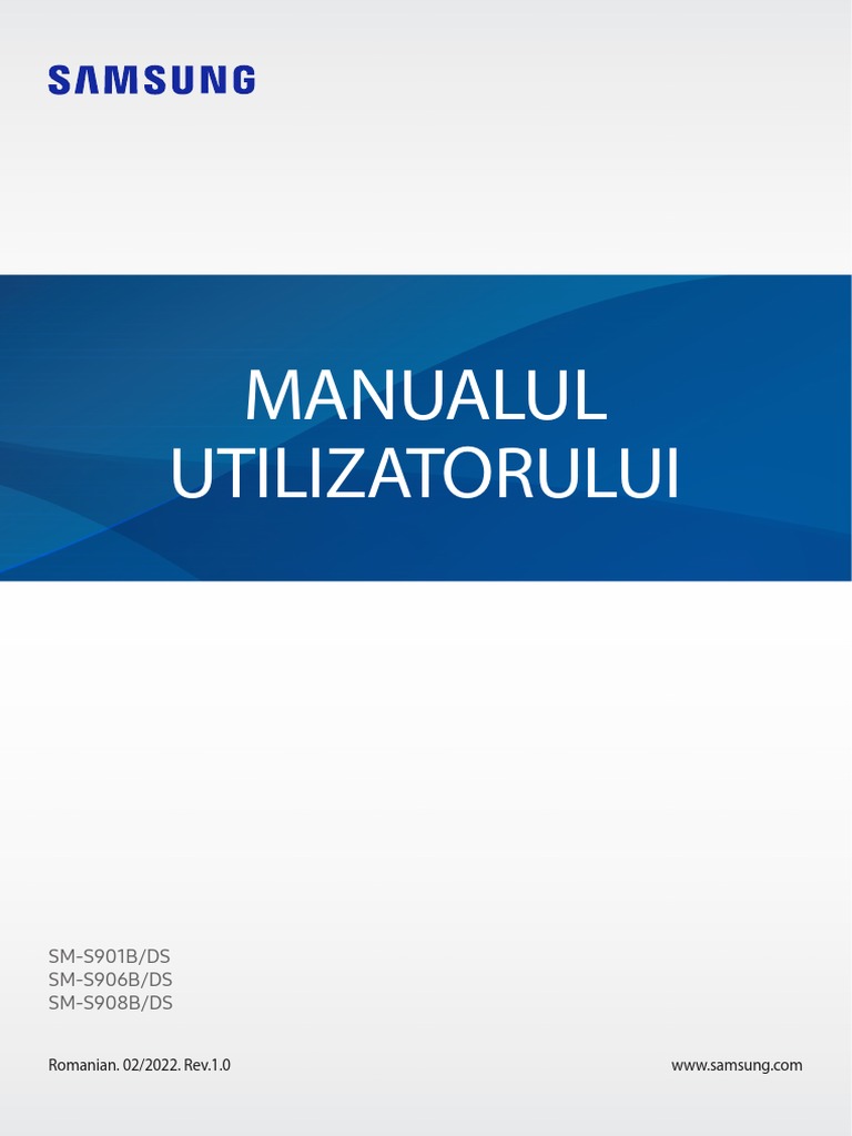 Samsung Galaxy S22 User Manual SM S90X Open SS Rumanian | PDF