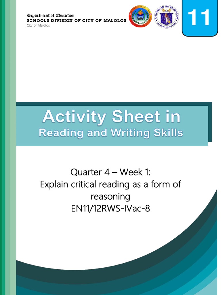 RWS Las Q4 W1 | PDF | Understanding | Reading Comprehension