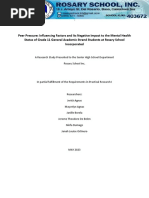 LOR-1 Peer Pressure Grade 7 | PDF | Teachers | Learning