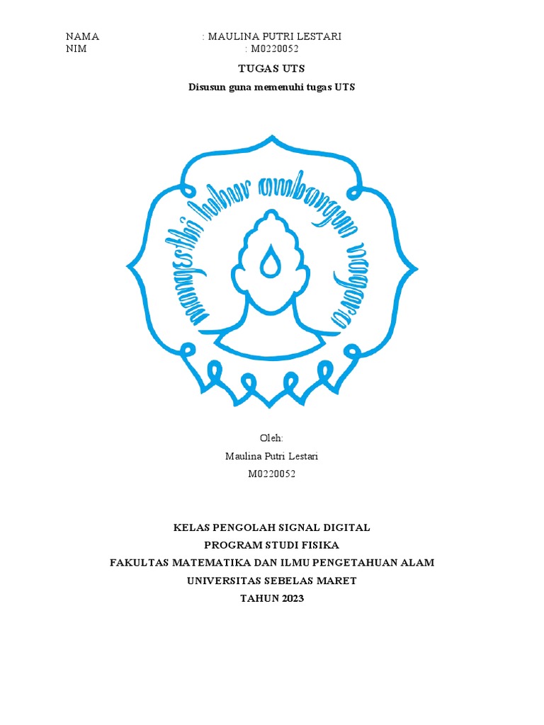 Maulina Putri Lestari - M0220052 - UTSPengolahSignalDigital | PDF