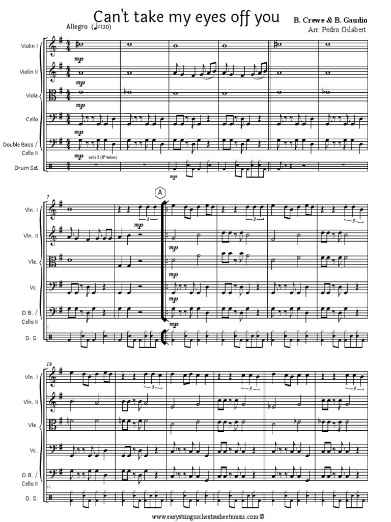 cant_take_my_eyes_of_you_PARTITURA GENERAL | PDF | Music Production | Orchestras