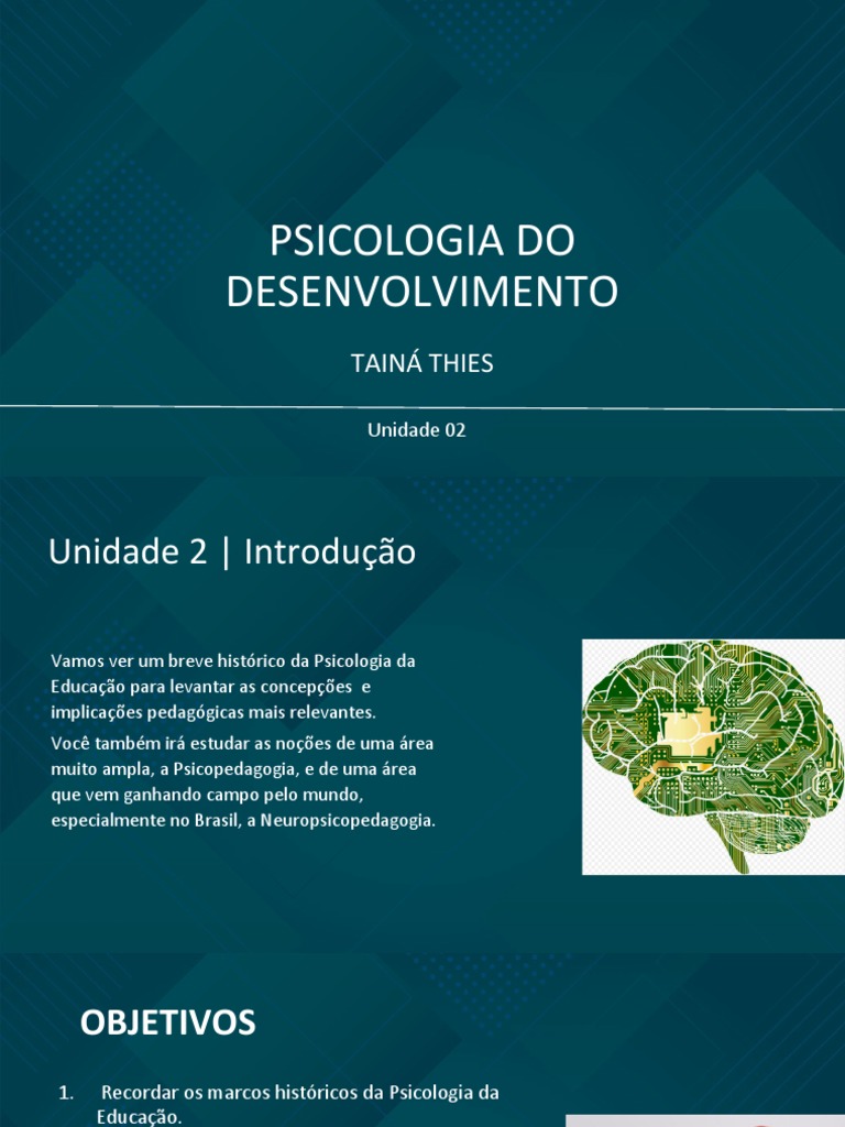 Slide Da Unidade - Desenvolvimento Do Psiquismo Humano | PDF ...