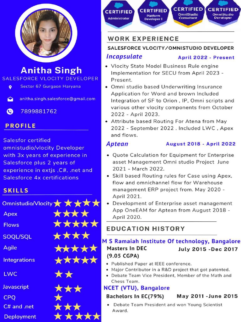 Anitha Singh Resume - Compressed | PDF