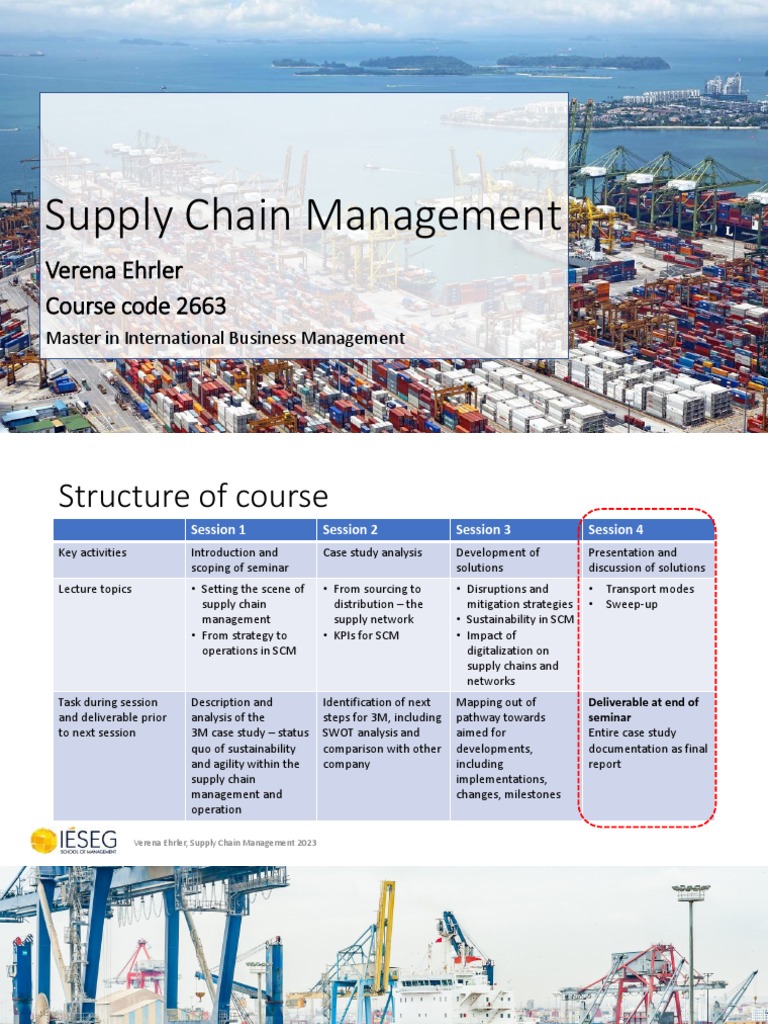 SCM Session 4 Handout | PDF | Supply Chain | Supply Chain Management