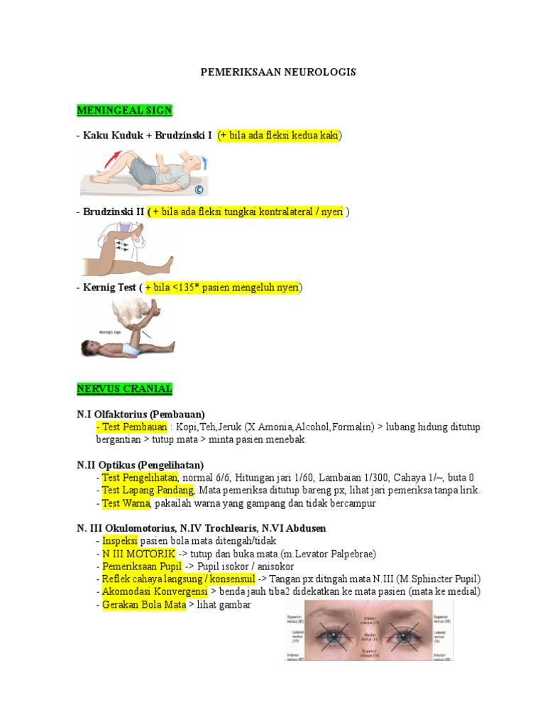 Pemeriksaan Neurologis | PDF