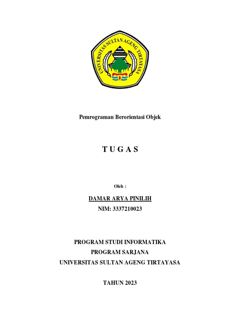 Tugas Pemrograman Berorientasi Objek Pdf Inheritance Object Oriented Programming