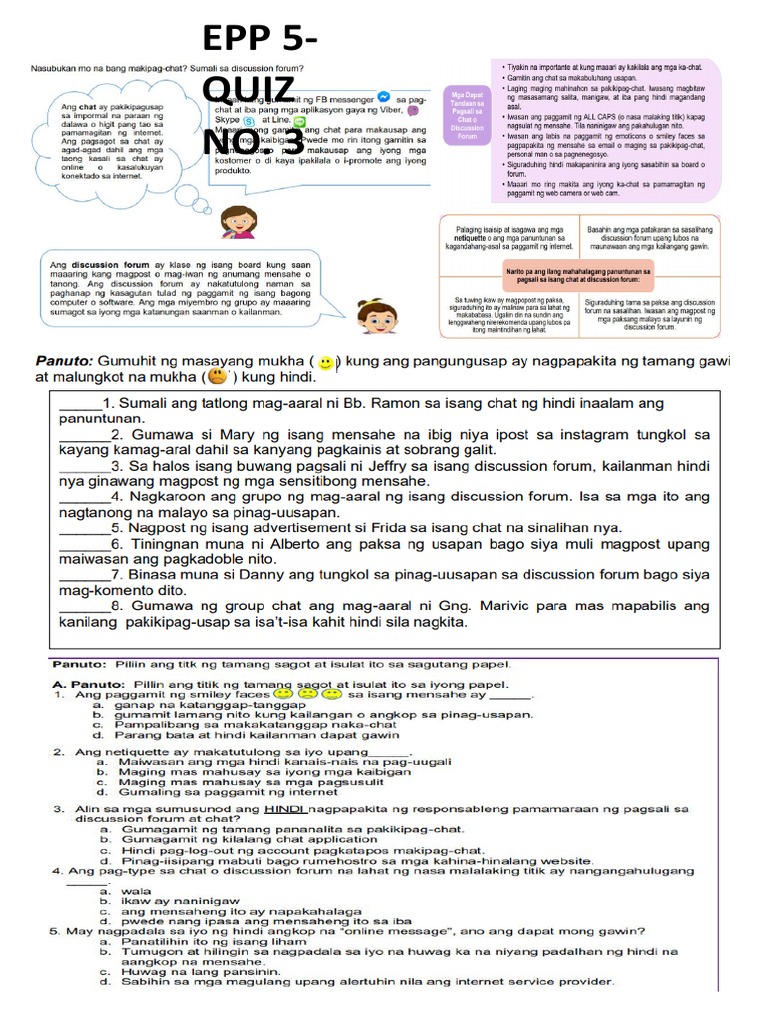Epp 5 Quiz No. 3 | PDF