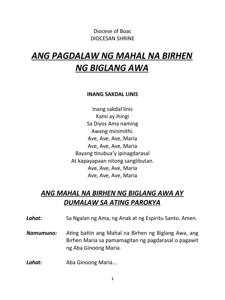 Biglang Awa Devotion | PDF