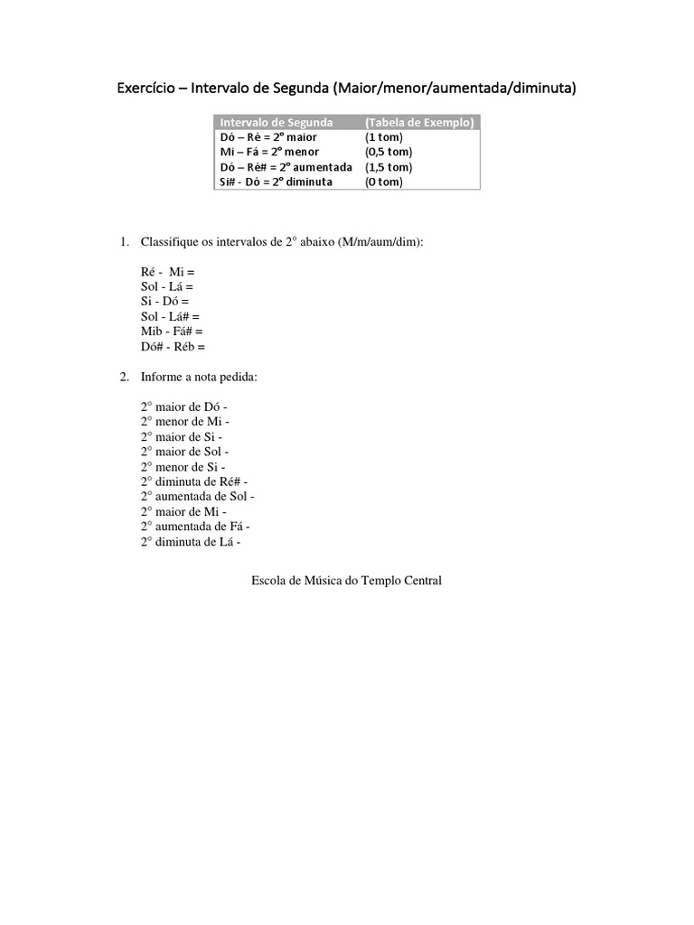5.exercício - Intervalo de 2 2020 | PDF