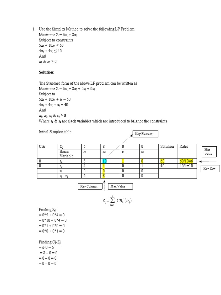Simplex Method | PDF | Mathematical Optimization | Theoretical Computer Science