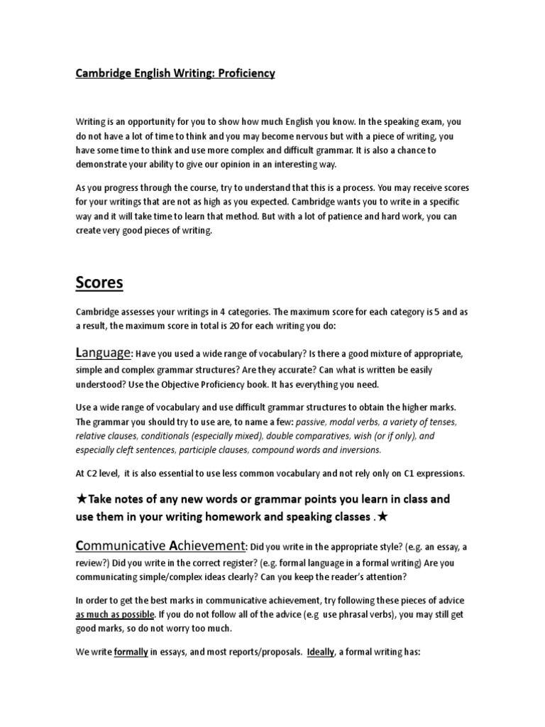 C2 Writing Guide | PDF | English Language | Essays