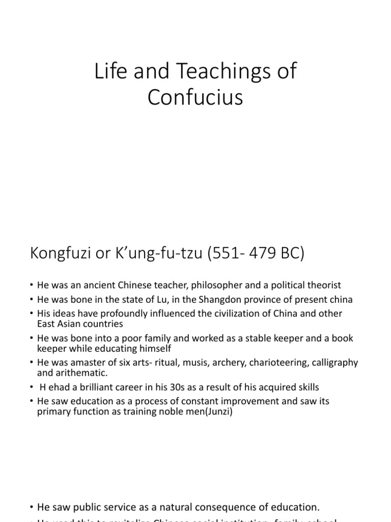 Life and Techings of Confuceous | PDF | Confucius | Analects