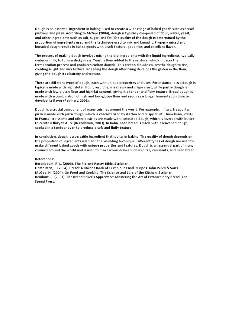 Understanding Dough in Baking | PDF | Breads | Dough