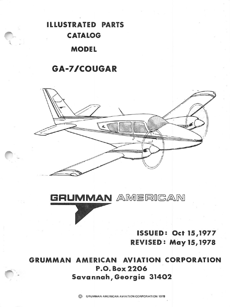 GA 7 Parts Manual | PDF | Table Of Contents | Aircraft